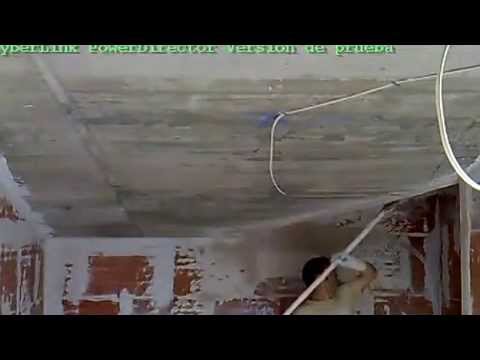 yeso proyectado sobre techo irregular - YouTube