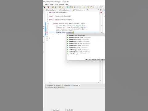Java program to get a character and string - YouTube