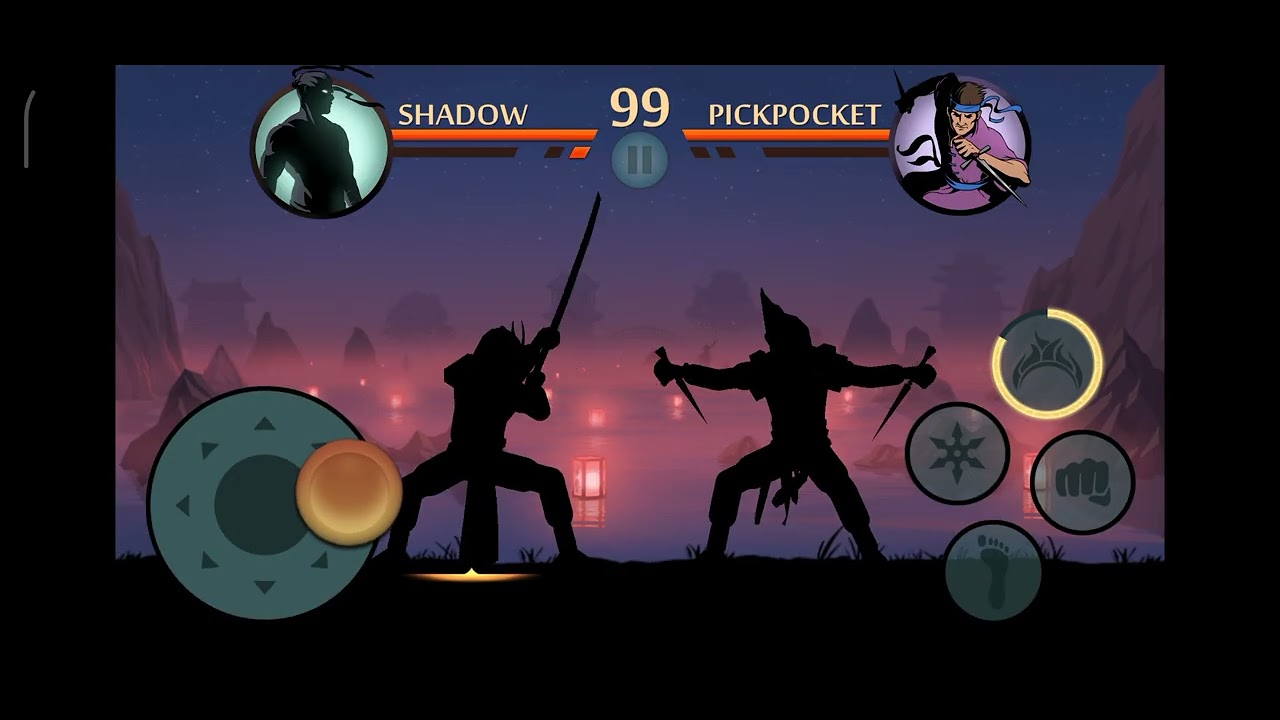 Shadow fight 2 challenge shadow vs pickpocket shadow win - YouTube