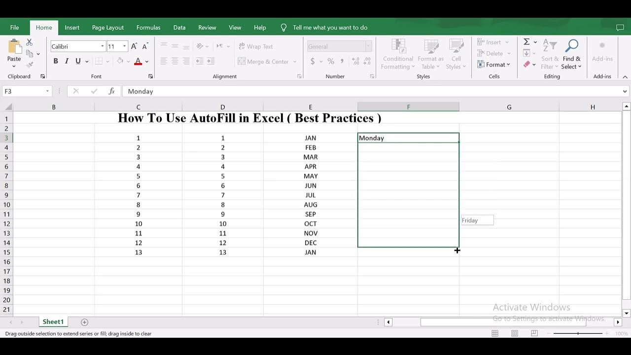 How to make AutoFill in MS Excel - YouTube