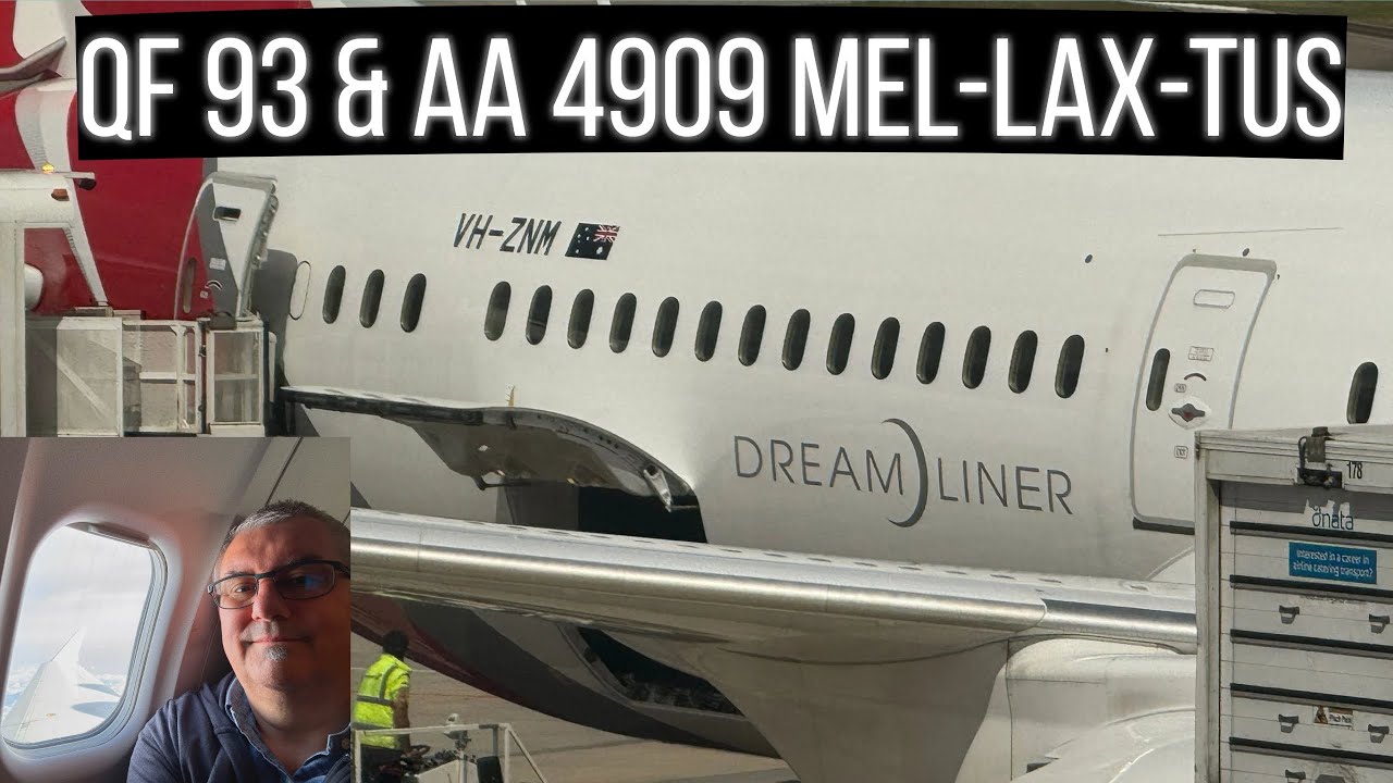 Qantas QF93 & AA 4909 Economy Flight Reviews - Melbourne to Tucson ...