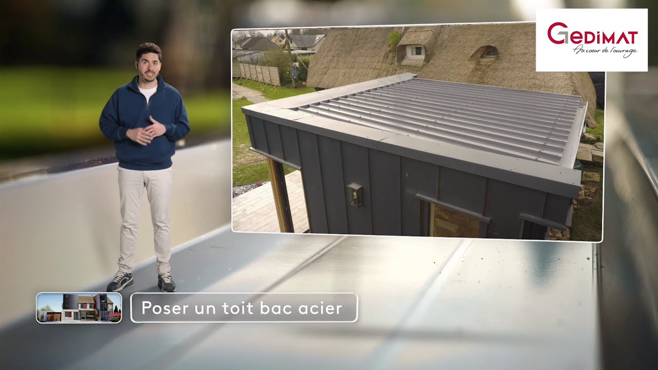 Comment poser un toit bac acier ? Ma Maison de A à Z - YouTube