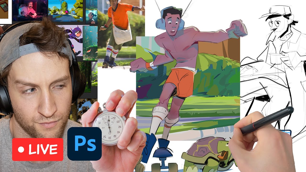 Timed Painting Study Fun Times! #32 #digitalart - YouTube