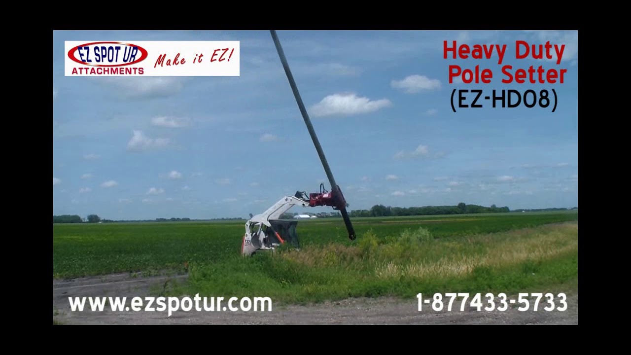 Heavy Duty Pole Setter (EZ-HD08) Red River Electric - YouTube