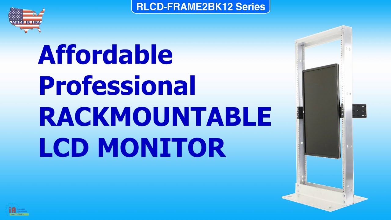 RLCD-FRAME2BK12 Rackmount LCD Monitor Adapter Kit for 19" Server Rack ...