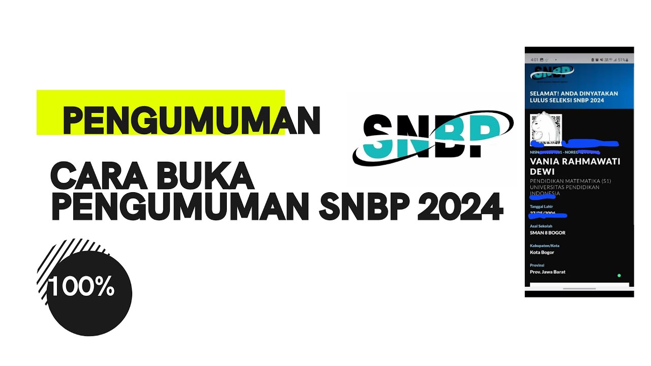 CARA MEMBUKA PENGUMUMAN SNBP 2024 - YouTube