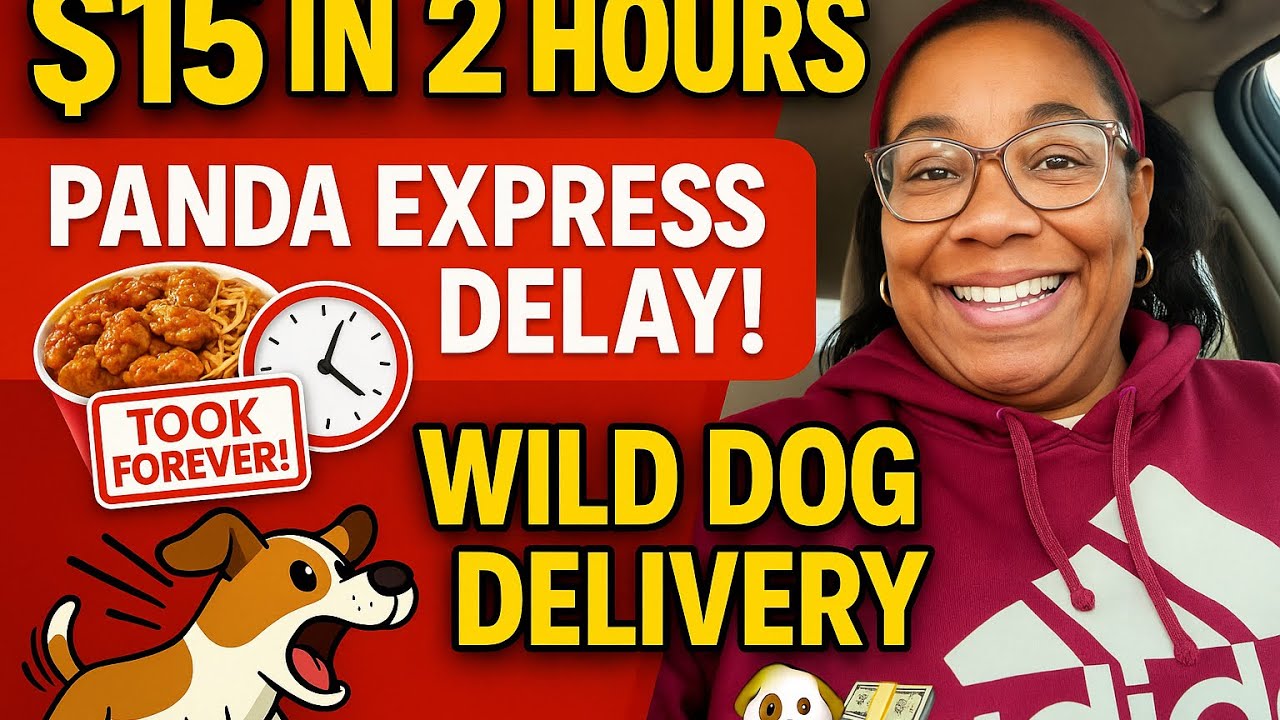 $15 in 2 Hours 😩 Panda Express Delay + Wild Dog Delivery! 🐶💸 - YouTube