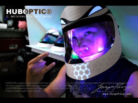 Futuristic DJ Mask - Orbit Rave Mask Light Up DANCE MASK HUBOPTIC® C ...