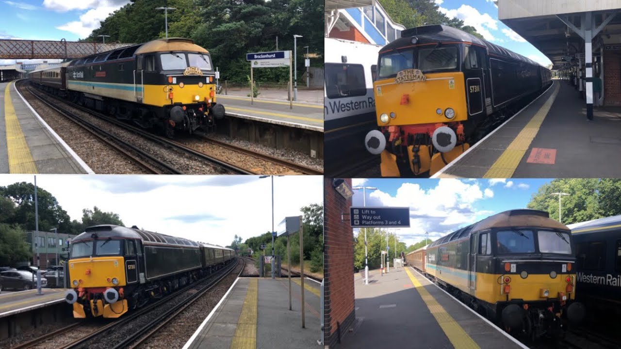 47712 & 57311 on rail tour through Brockenhurst Railway Station, pass ...