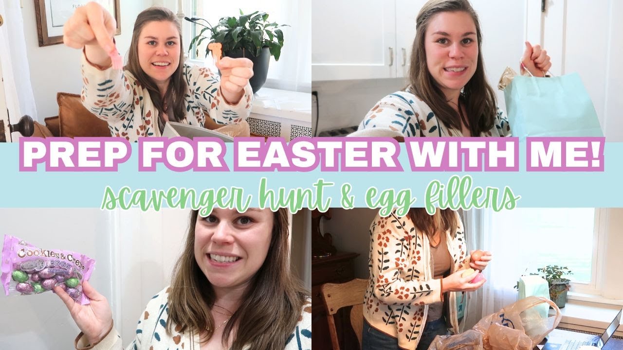 EASTER PREP! EASTER SCAVENGER HUNT AND GETTING EASTER EGG STUFFERS - YouTube