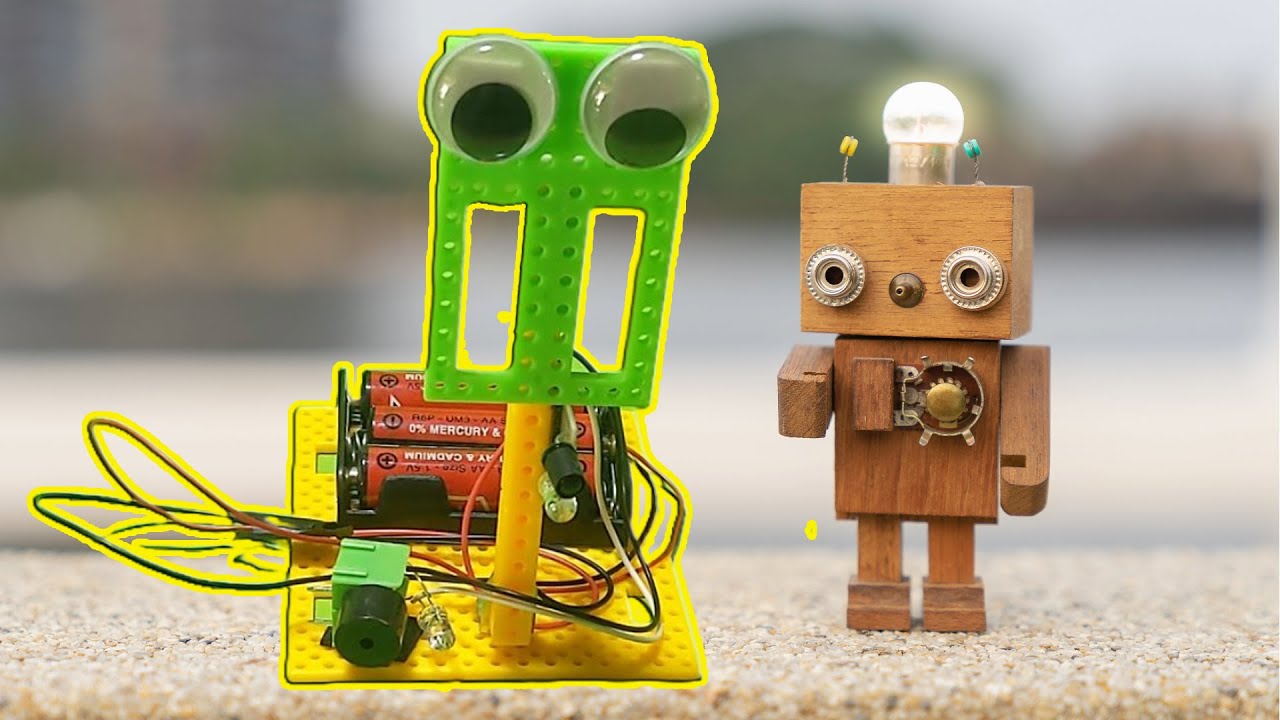 Invention human body sensor burglar alarm robot, infrared alarm DIY ...