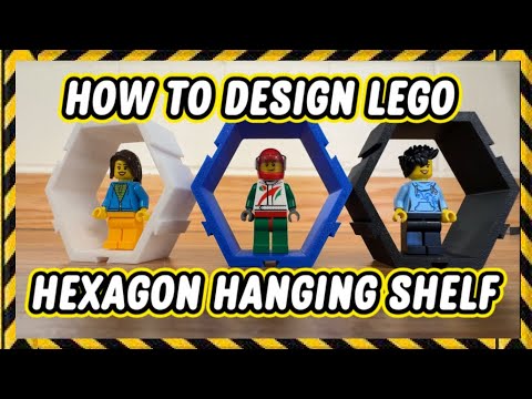 How to Design Modular LEGO Hexagon Hanging Shelf - YouTube