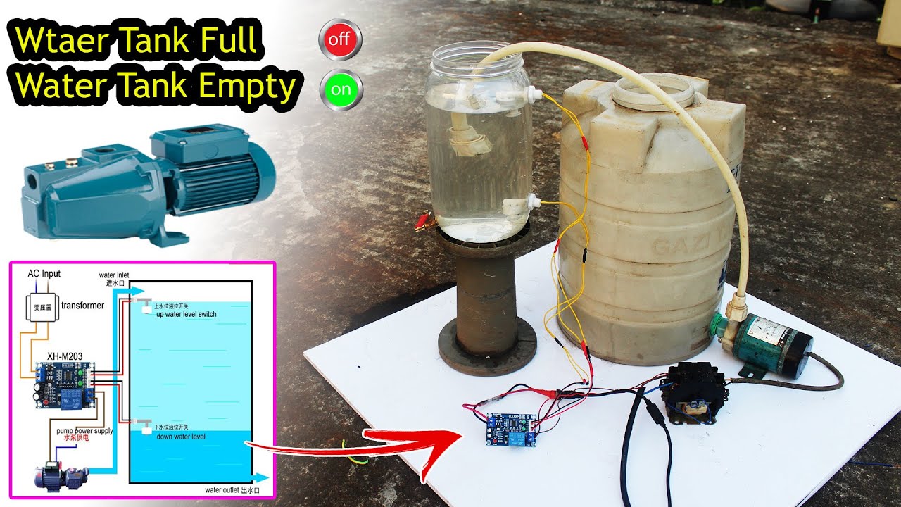 Water Tank Water Level Indicator & Automatic Pump On/Off - YouTube