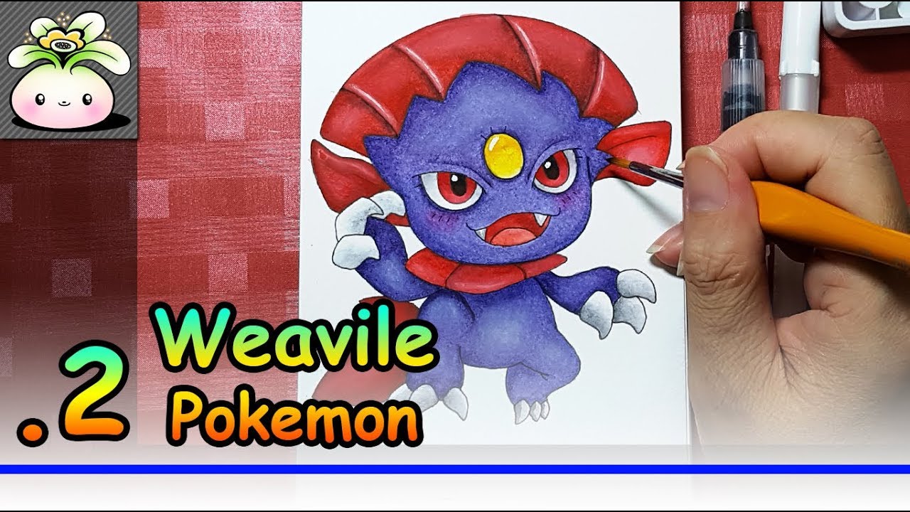 Illustration Art | How to Draw Weavile Pokemon - Color | Cute Doodles ...