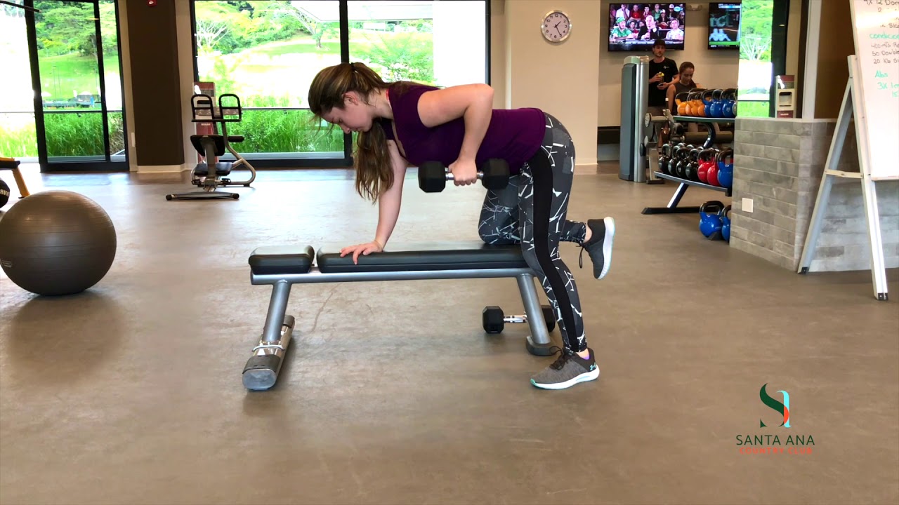 Remo Inclinado Individual (mancuerna) - YouTube