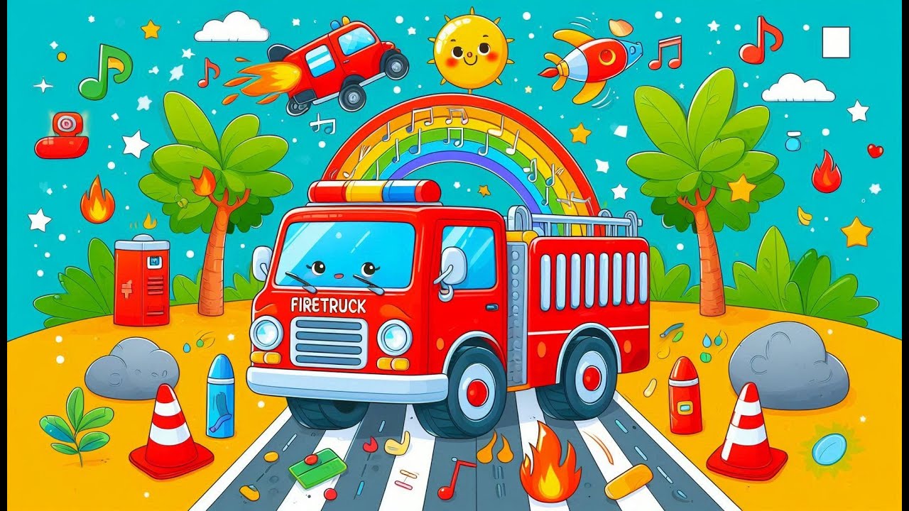 Fire Truck Song | Fire Engine | English Song | For Kids - YouTube