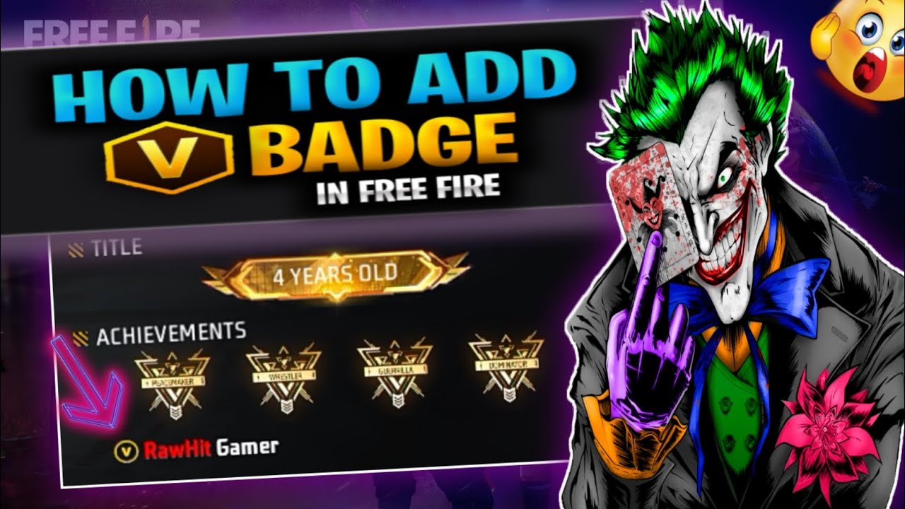 HOW TO ADD V BADGE IN FF BIO IN COLOUR 😍 NEW TRICK 2023 #freefire # ...