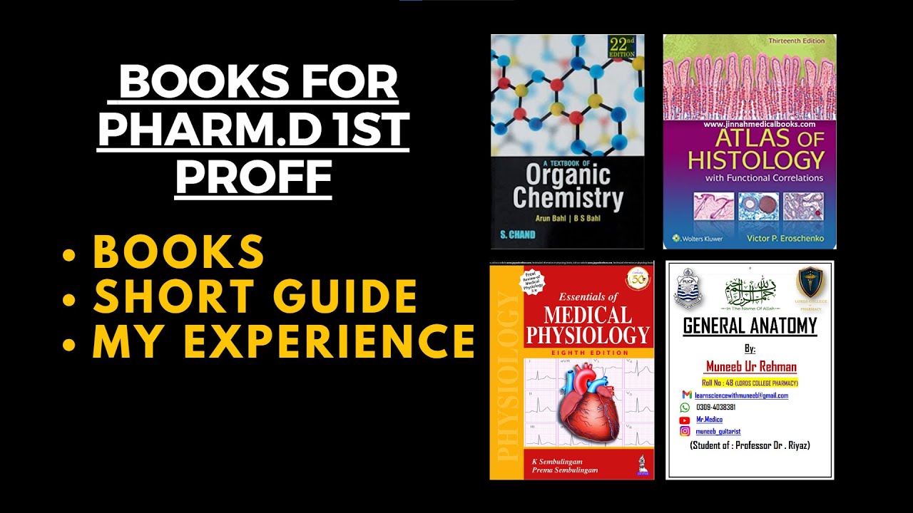 Books + Guidance about Pharm.D 1st Proff - By Muneeb - YouTube
