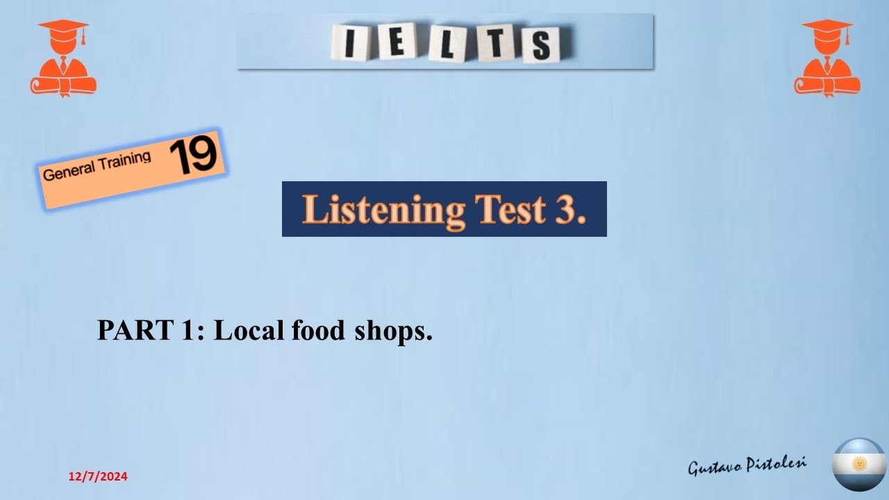 Listening Test 3. Part 1: Local food shops - YouTube