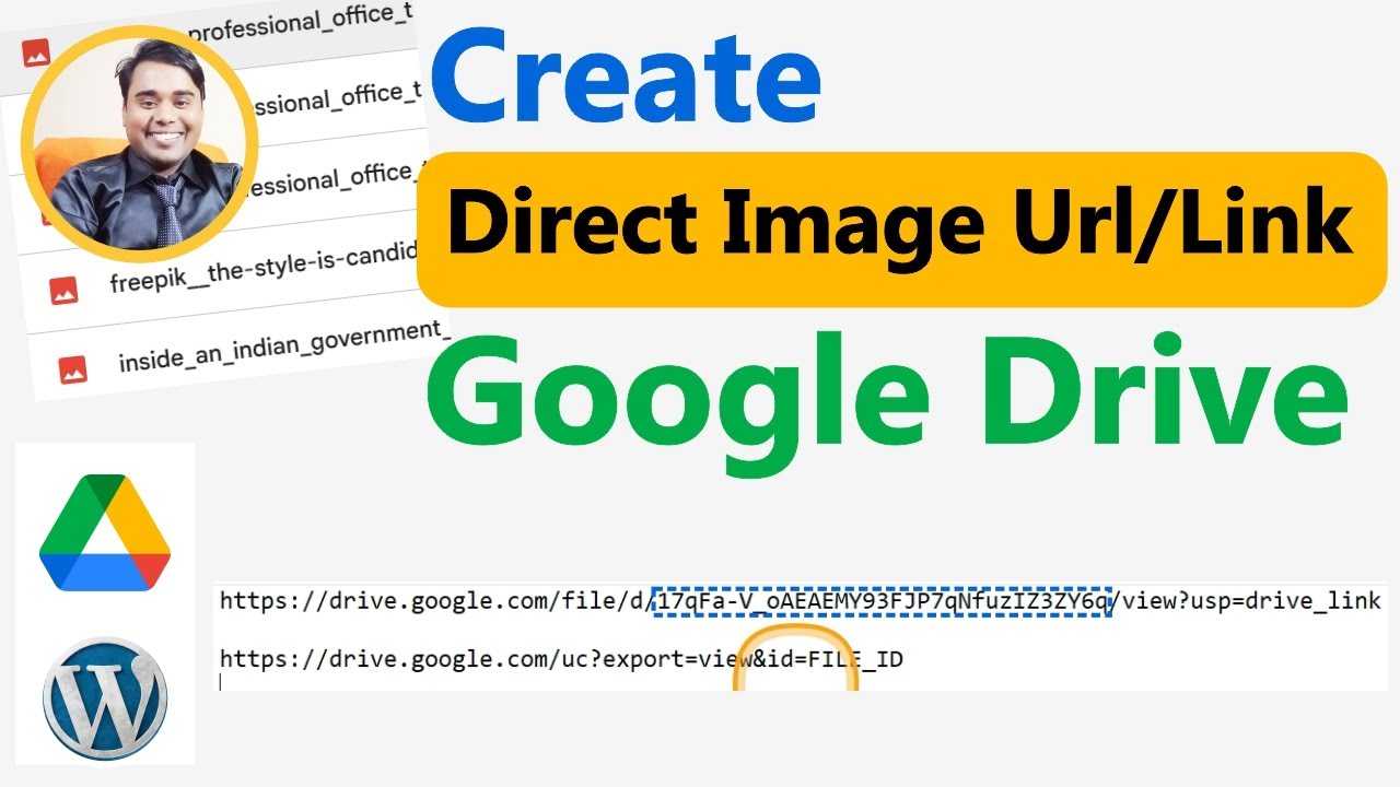 Google drive me image ka direct url/link kaise banaye wordpress page ...