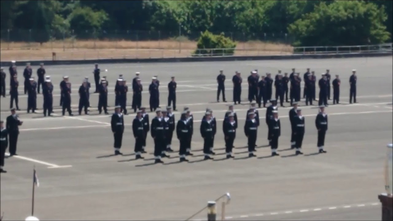 HMS Raleigh, Hanson Division, June 18, Passing Out Arms Drill - YouTube