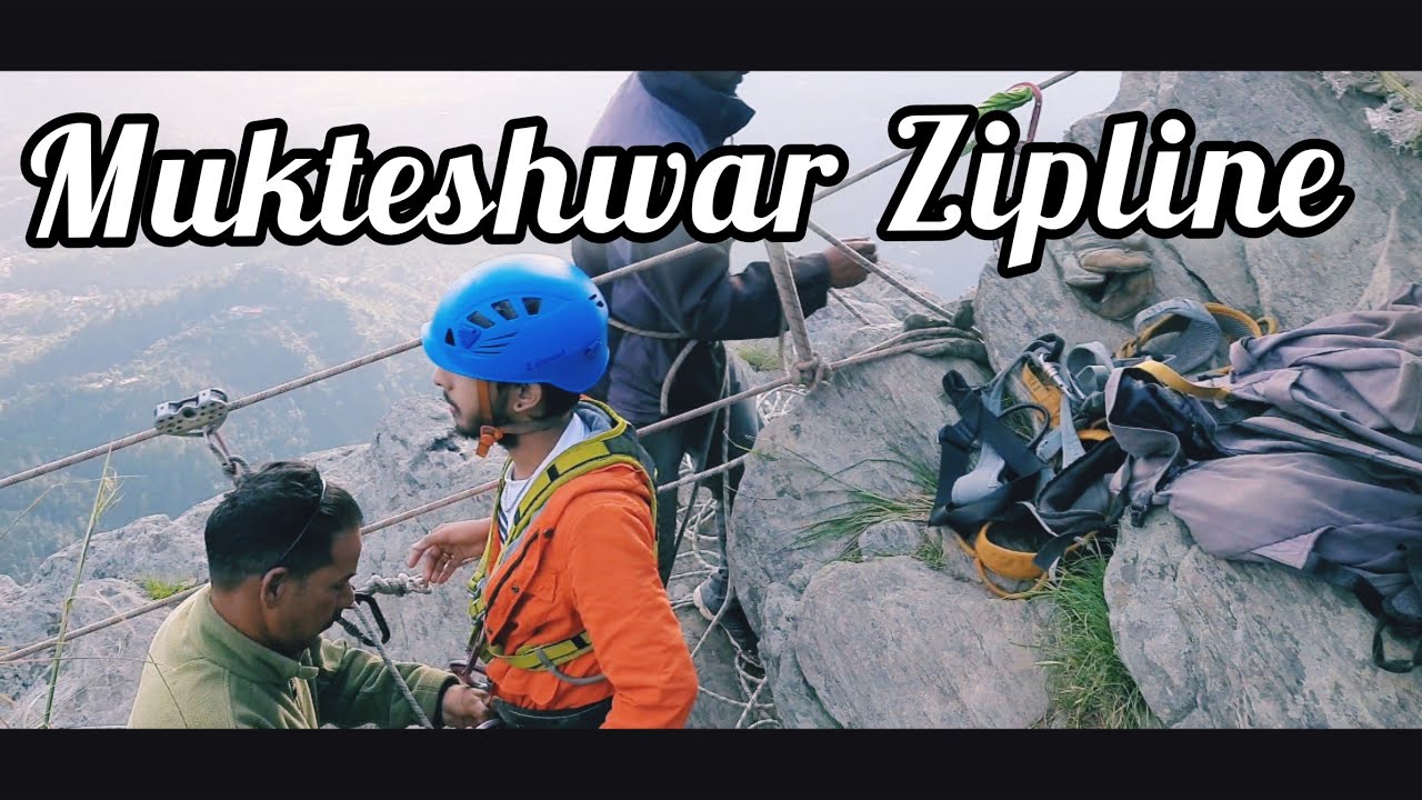 Nainital Me Mukteshwar temple, zipline activity...Zip Line from 8000 ft ...