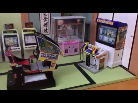 Miniature arcade room astro city candy cab space harrier - YouTube