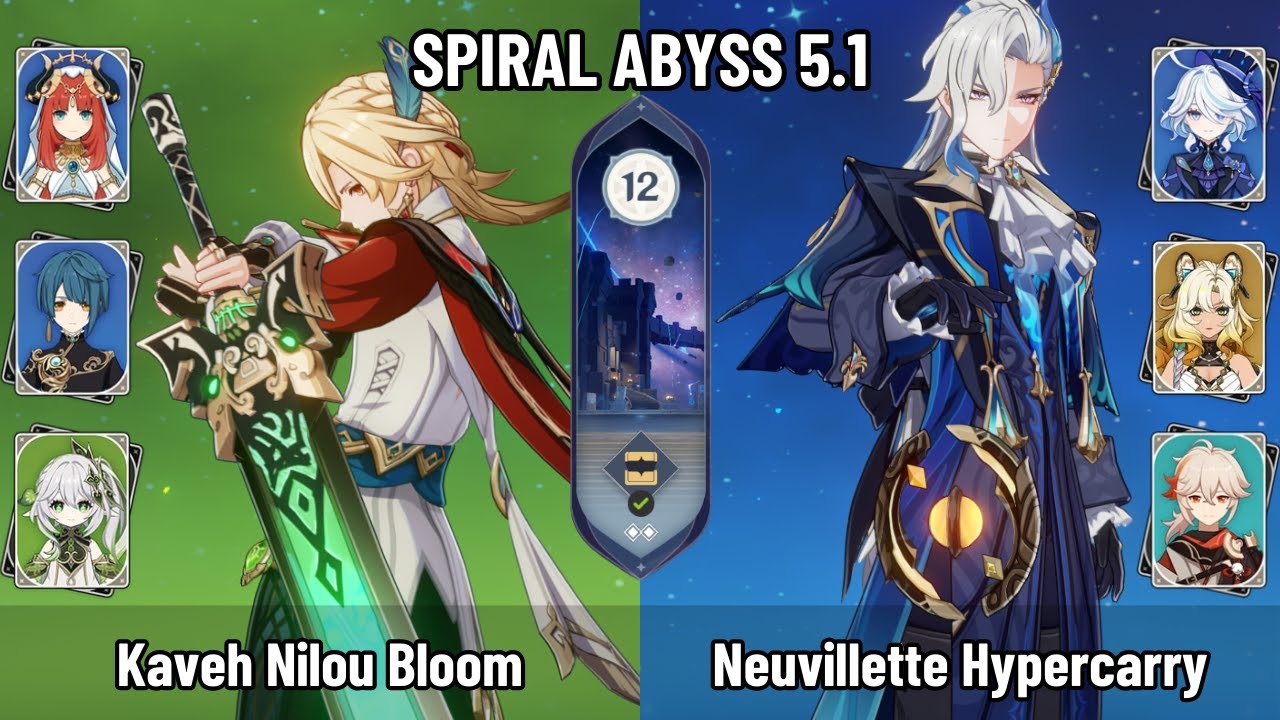 C0 Kaveh Nilou Bloom Team | C0 Neuvillette Xilonen Hypercarry | Spiral ...