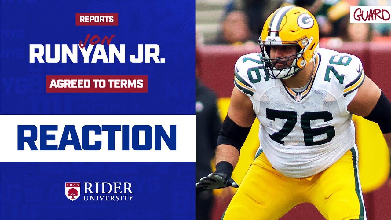 Reports: Giants agree to terms with OL Jon Runyan Jr. - YouTube