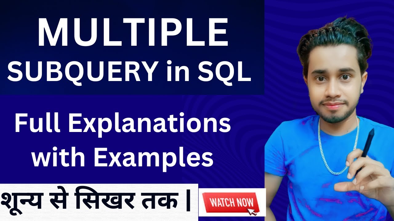 Multiple Row Subquery in SQL | Multiple row Subquery with examples ...