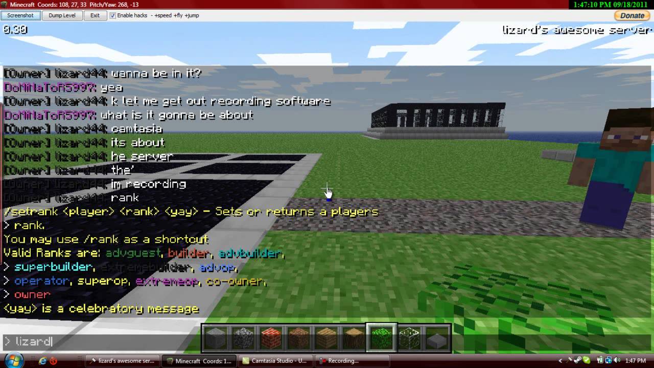 my minecraft classic server - YouTube