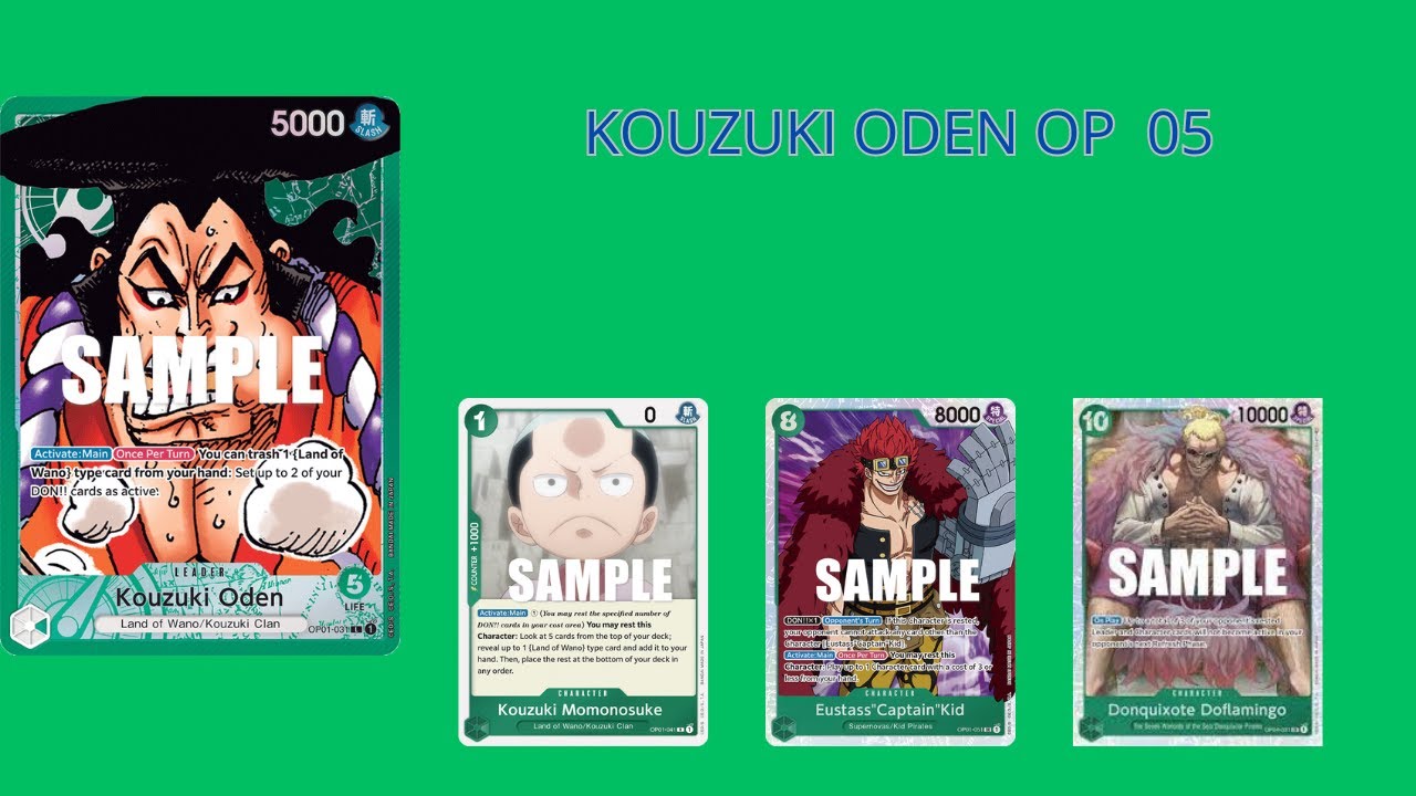 ONE PIECE TCG OP 05 KOUZUKI ODEN - VERAMENTE PARTICOLARE - YouTube