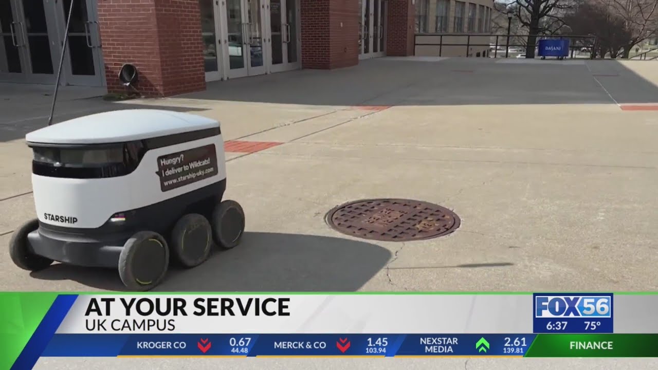 'At your service!': Robot food delivery system making its mark on UK's ...