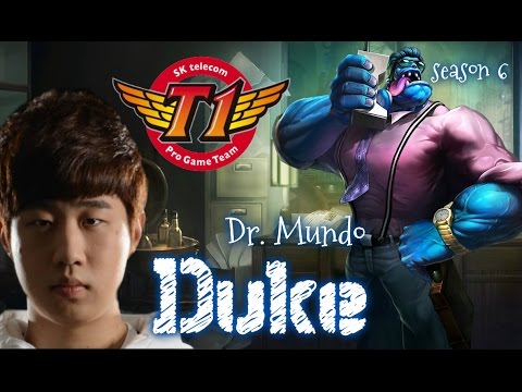SKT T1 Duke DR. MUNDO Top vs Ryze - Patch 6.1 KR | League of Legends - YouTube