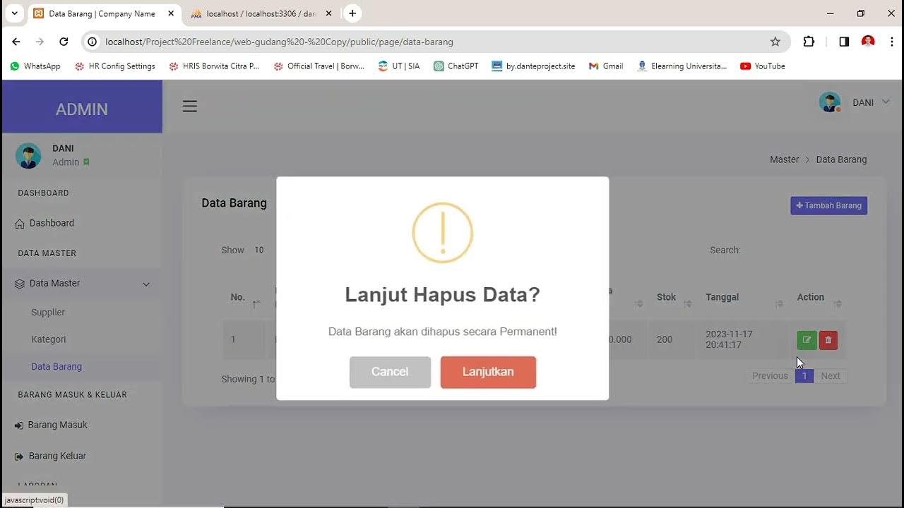 Aplikasi Inventory Gudang Barang Masuk Keluar berbasis Web | Laravel Php Mysql - YouTube