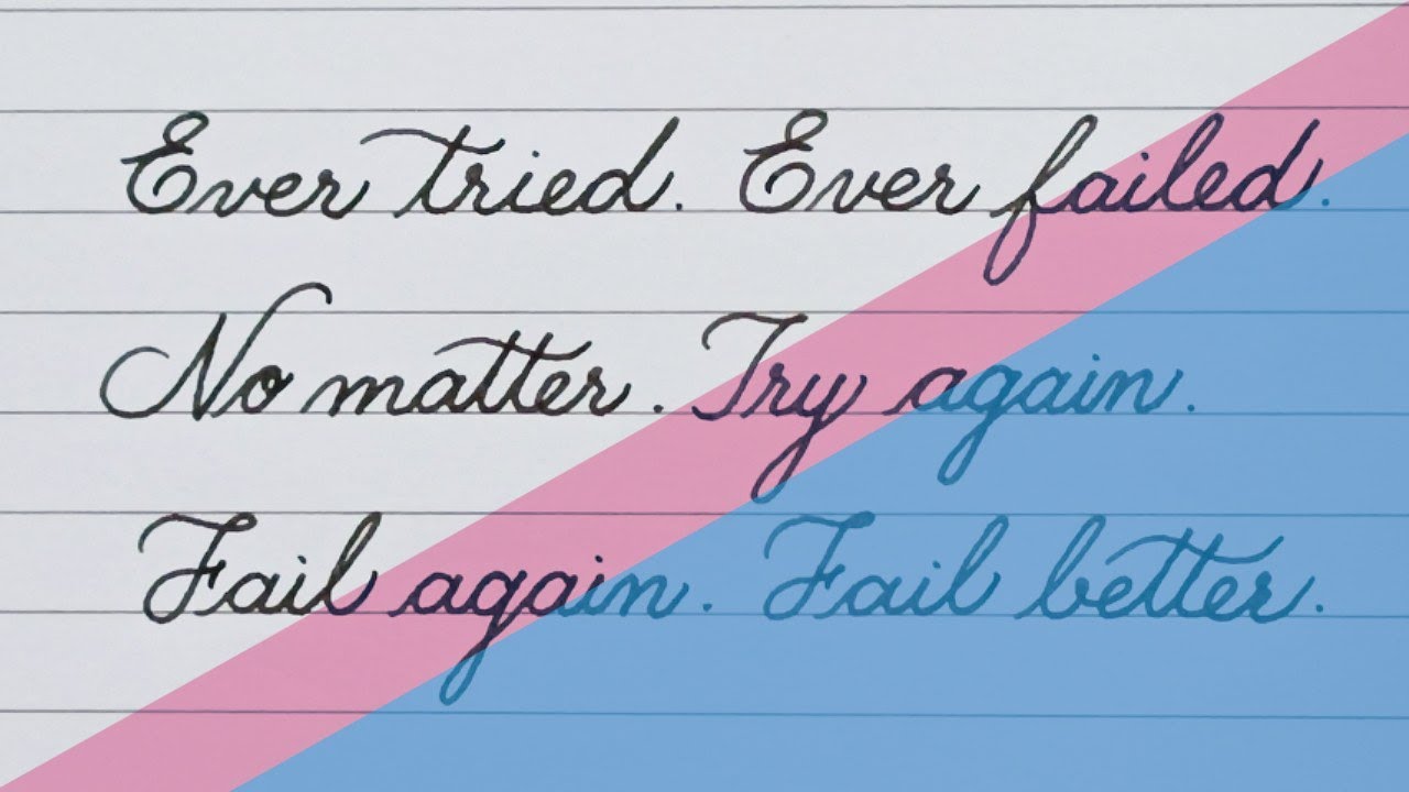 Motivational quotes in Cursive handwriting - YouTube