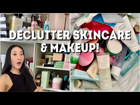 DECLUTTERING.. My Entire Skincare & Makeup Collection! - YouTube