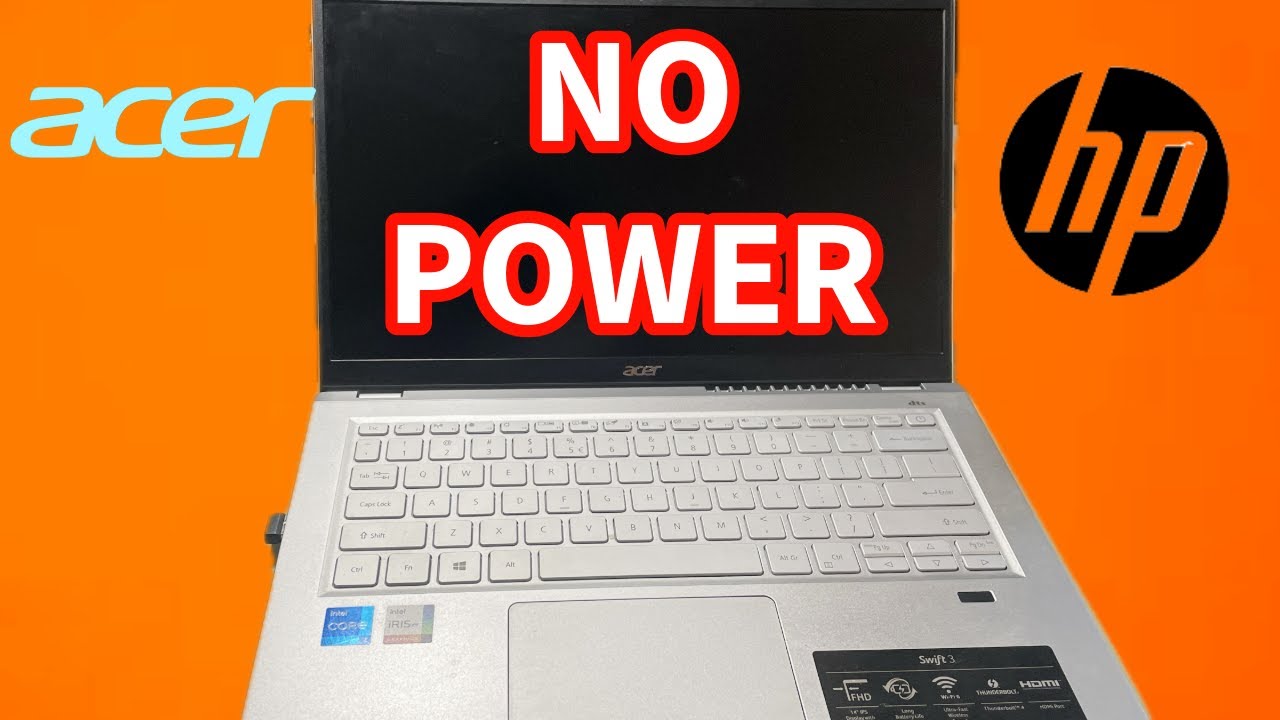 Acer Laptop Won't Turn On/No power/Black screen - YouTube