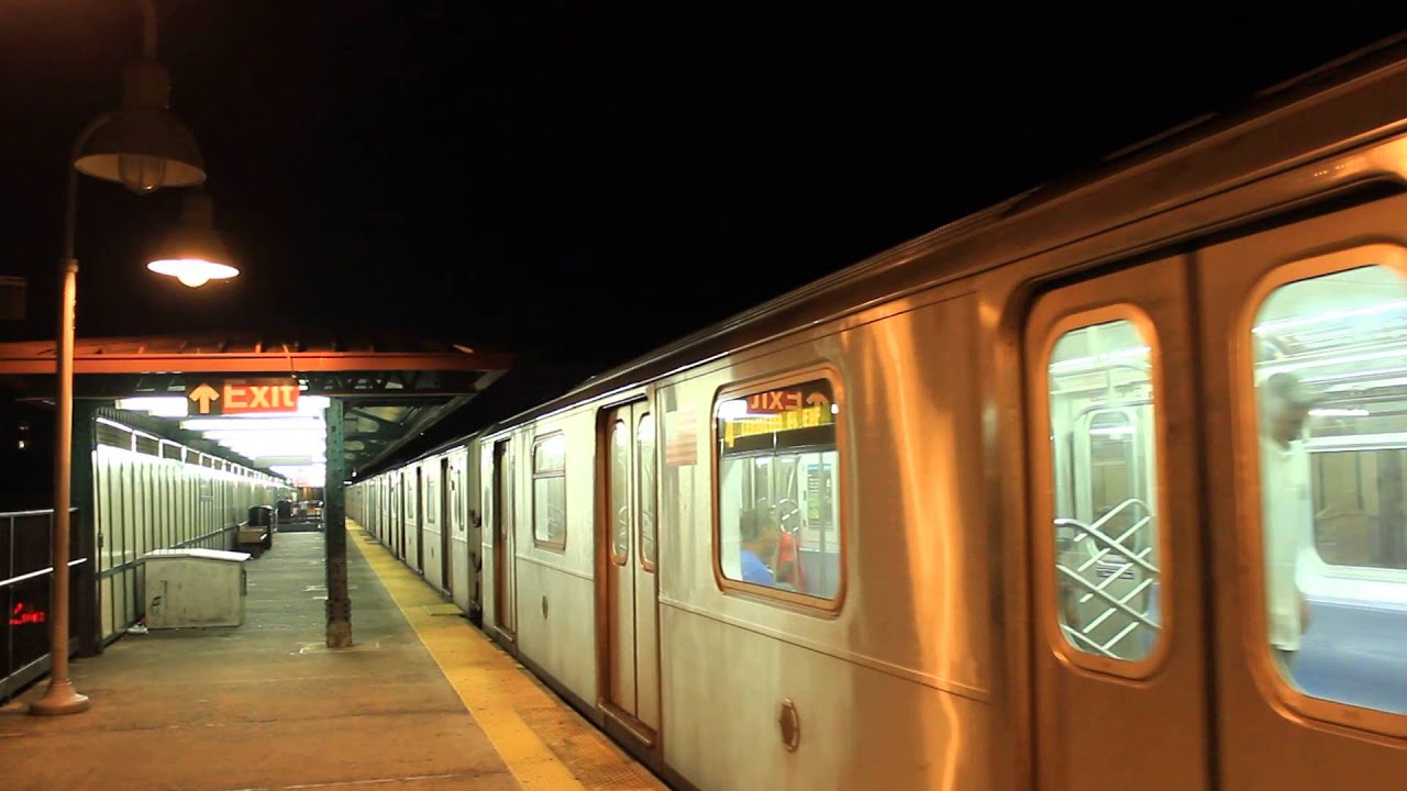 IRT Subway: Double R142/A (4) Trains at W. 183rd St @ NIGHT - YouTube