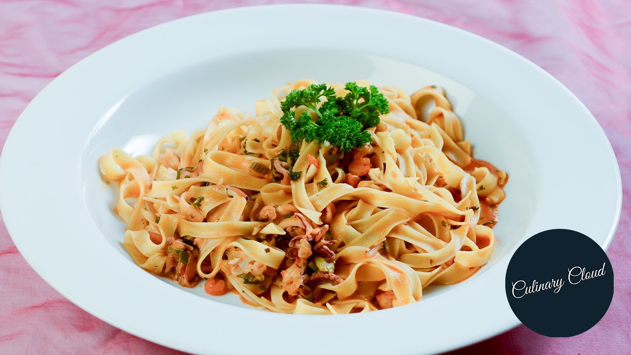 20 Minutes Pasta Of Your Dreams! Seafood Tagliatelle | Culinary Cloud ...
