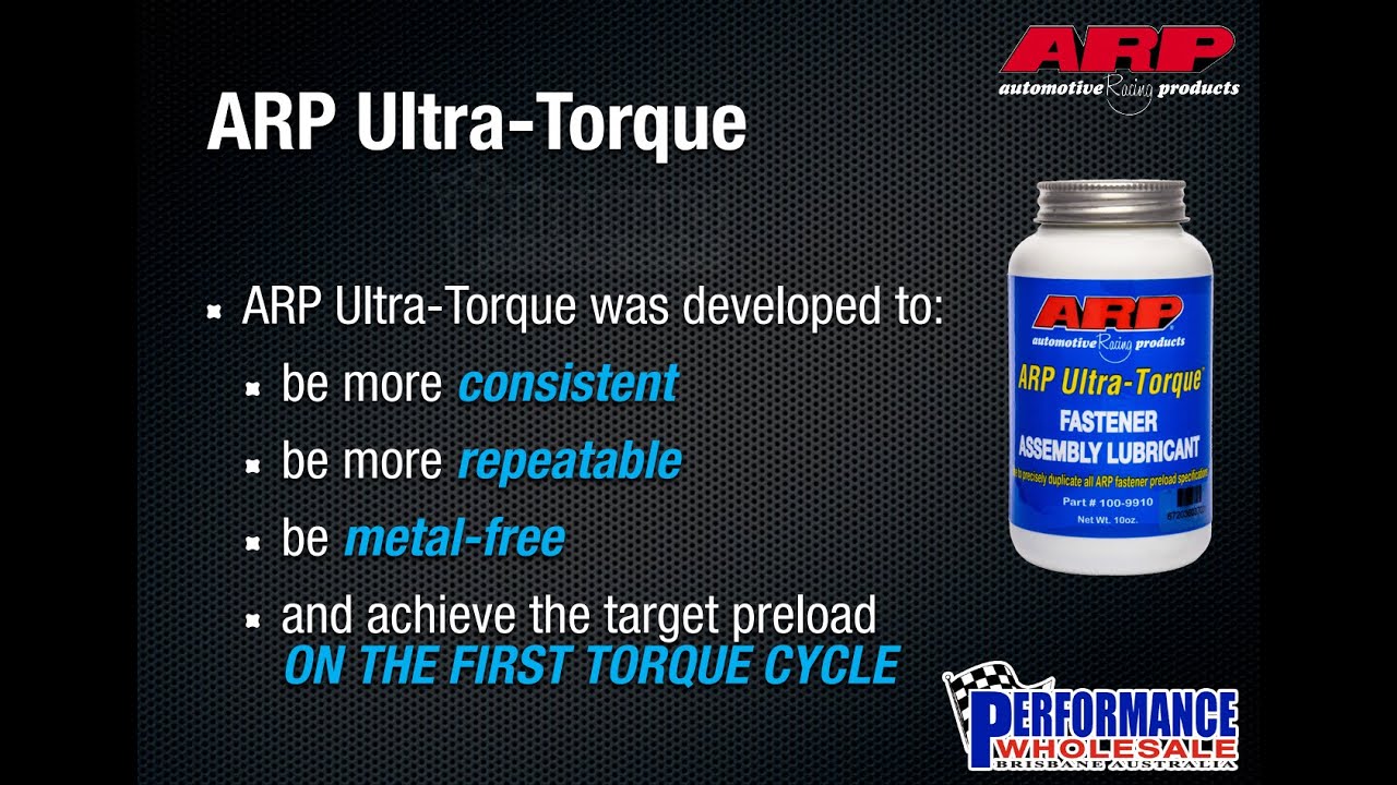 Why Use ARP Ultra Torque Fastener Assembly Lubricant - YouTube