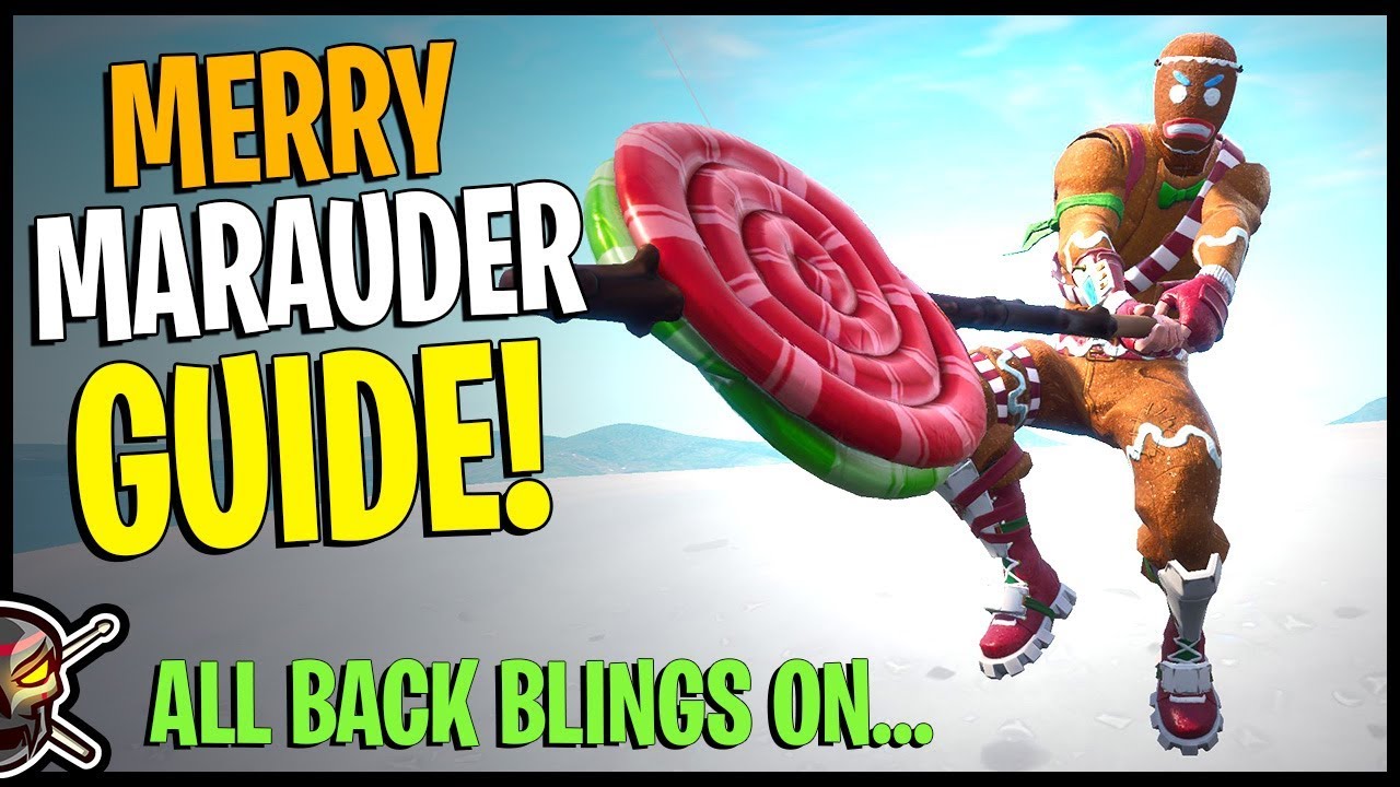 The GINGERBREAD Guide! EVERY Back Bling on *MERRY MARAUDER* - Fortnite ...