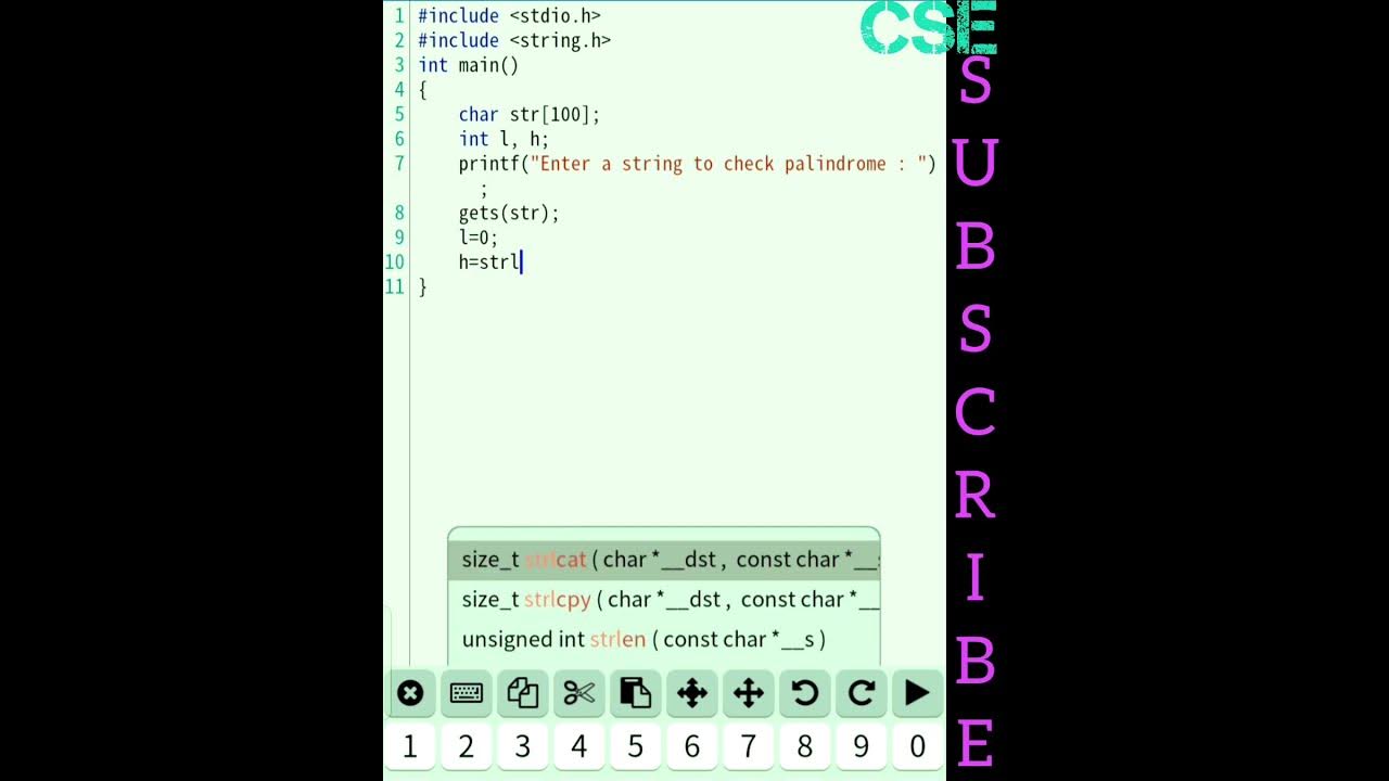 C program to check String is Palindrome or not | Data Structure | #shorts #coding #viralvideo # ...