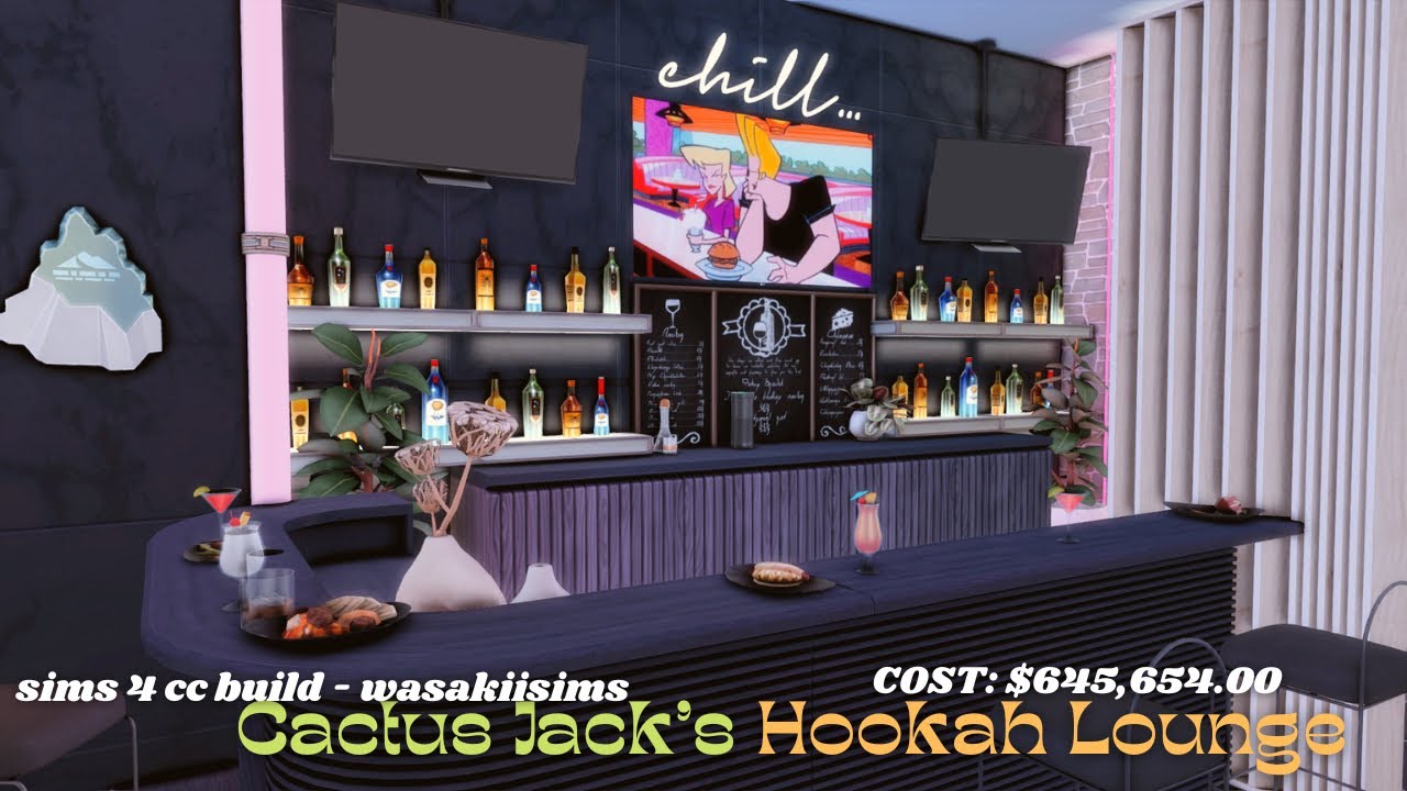 Cactus Jack's Hookah Lounge CC Speed Build Sims 4 - YouTube