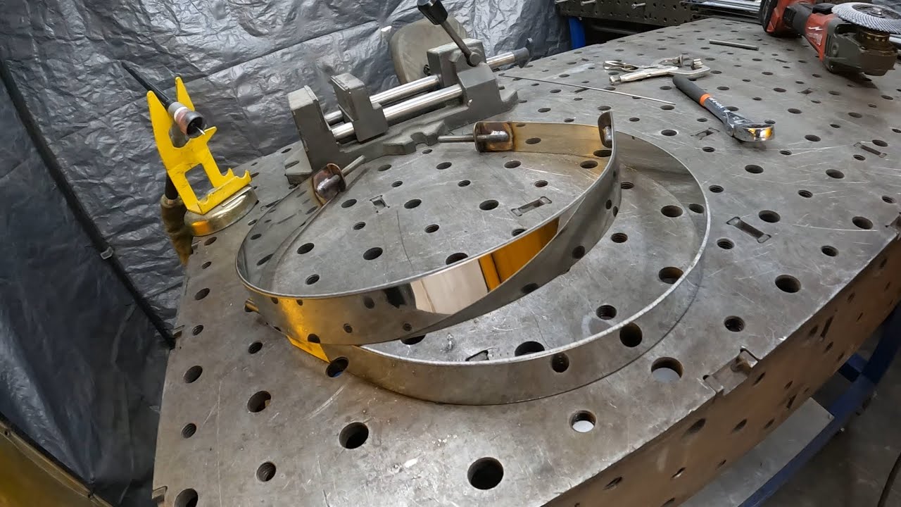 Peterbilt Stainless Steel Air Tank Straps, How to build them from start ...