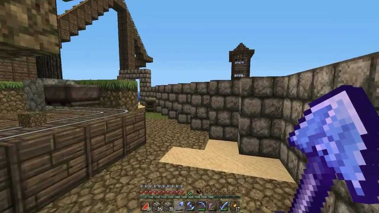 Minecraft Ep #3 THE GREAT WALL. - YouTube