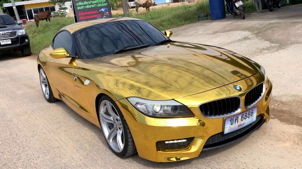 BMW Z4 WRAP CAR. เปลี่ยนสีรถ BY T-STICKER HATYAI - YouTube