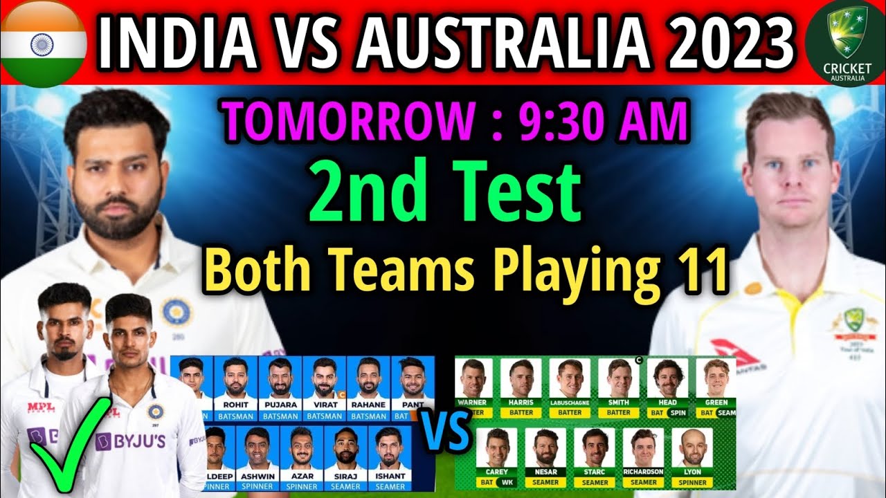 India vs Australia 2nd Test Playing 11 | India vs Australia Test ...