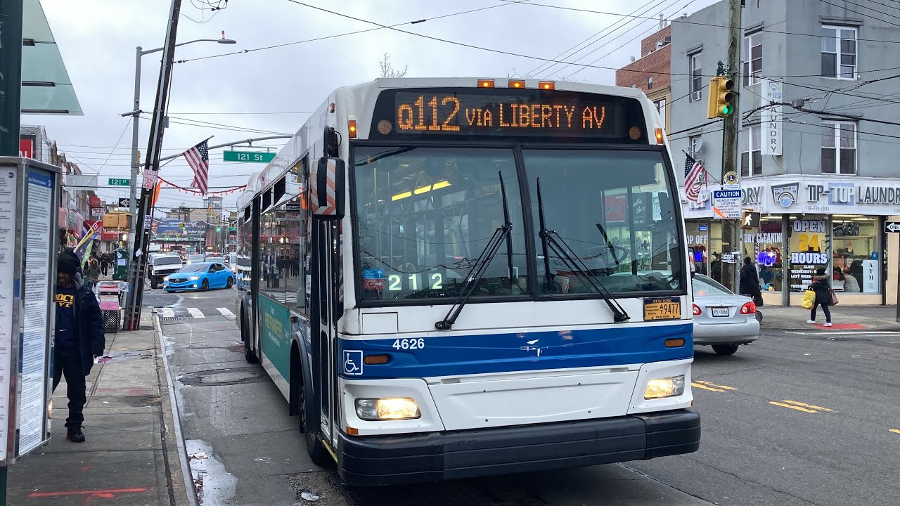 ᴴᴰ MTA Bus: 2009 Orion VII NG Hybrid #4626 on the Q112 Bus @ Liberty Av ...