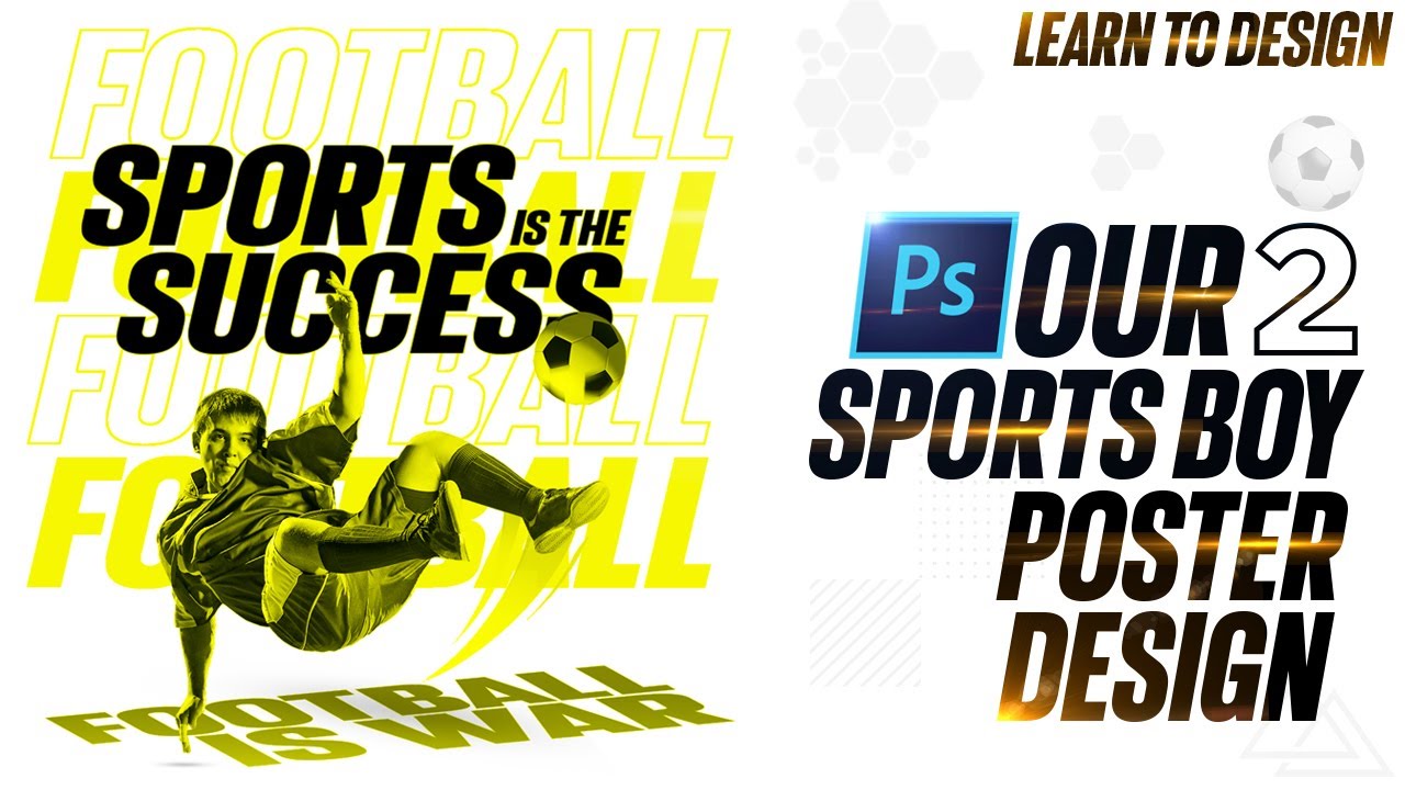 How to Make Sports Boy Poster Design in Photoshop | By Vikash from ...